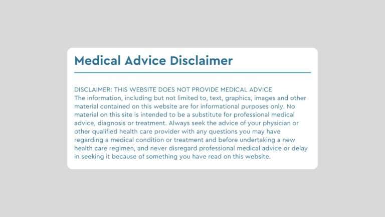 Where Does a Medical Disclaimer Go in a Book